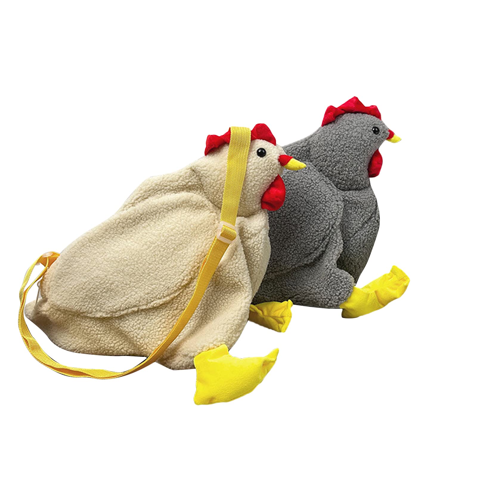 Women Cute Chicken Animal Style Shoulder Handbag Girl Hen Crossbody Purse Messenger Bag (Light Grey)