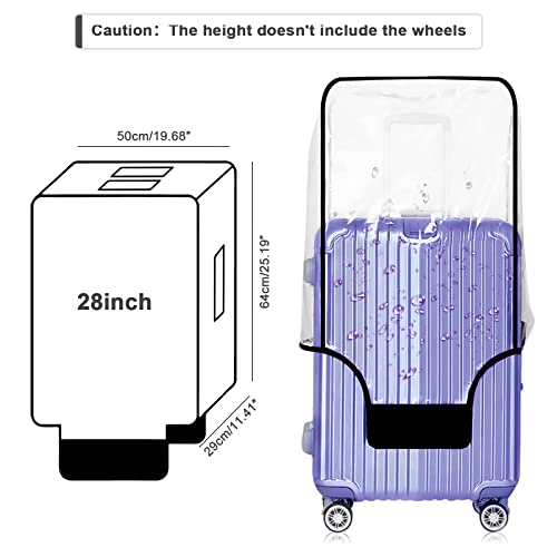 GigabitBest Thicken Luggage Cover Suitcase Cover Protector with Large Velcro (28''(25.19''H x 19.68''L x 11.41''W))