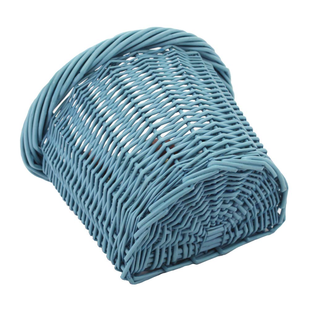 Bike Basket, Little Box Made by Willow for Bicycle, Arts and Cirafts Chldren's Bicycle Basket (Blue)
