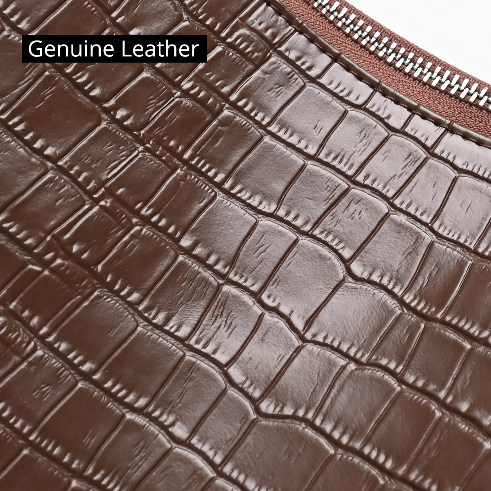 Women Genuine Leather Small Shoulder Bag Crossbody Classic Clutch Purses 90s Y2k Bags (Coffee)