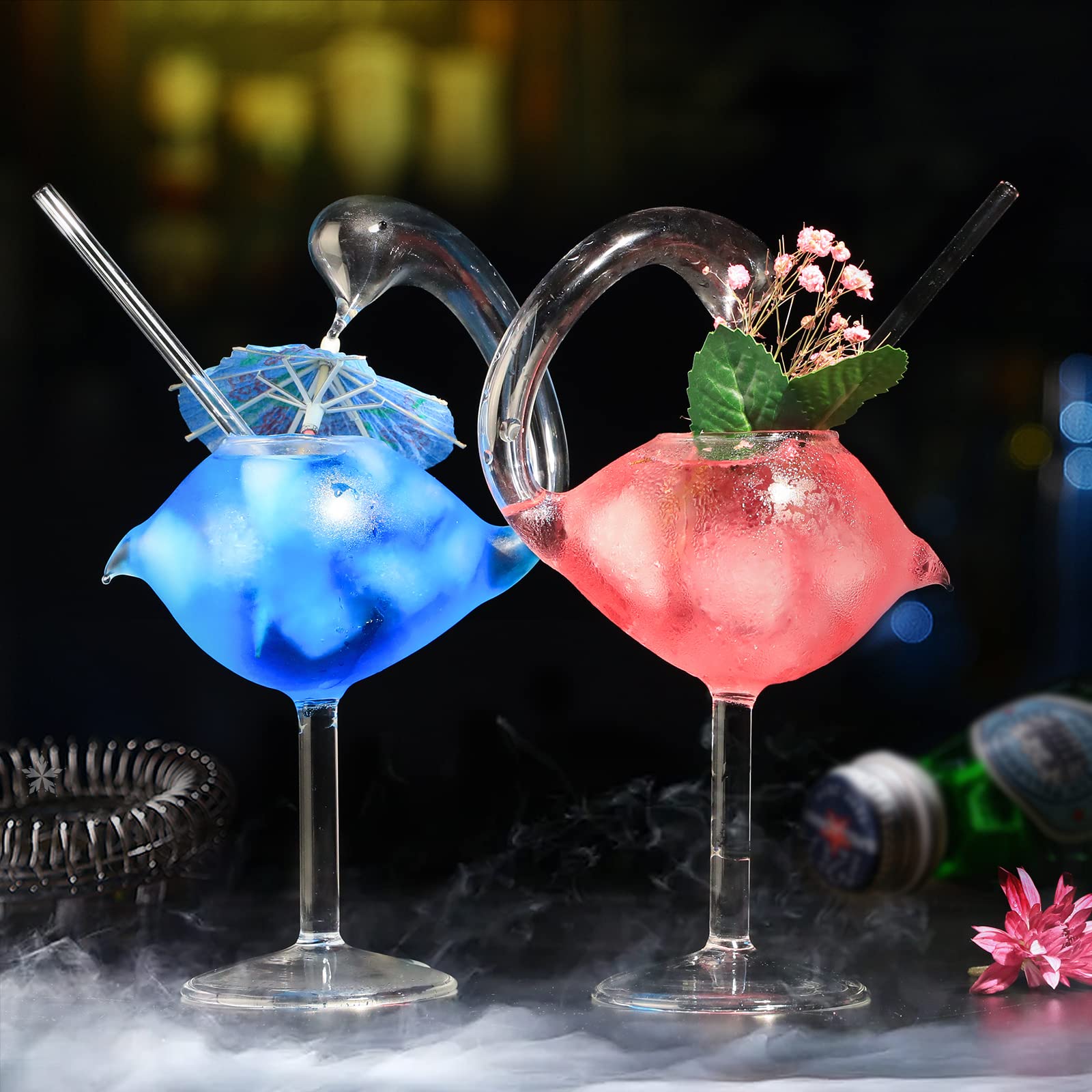 Brand Generic Cocktail Glass - Set of 2 Swan Glass 6oz Creative Drinking Glasses Wedding Gift for Juice, Martini, tequila, margarita