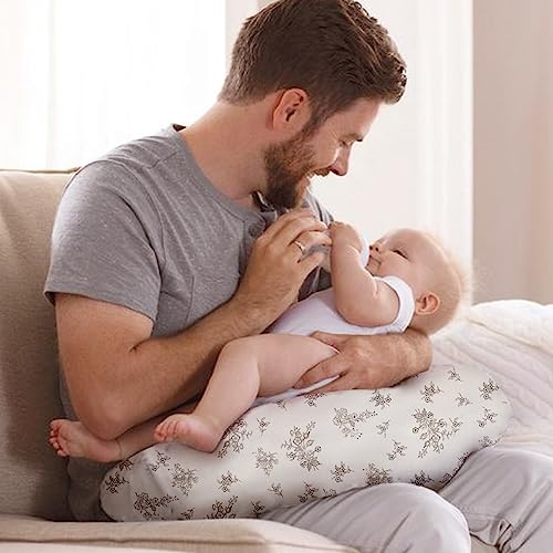 lethooly Nursing Pillow Cover,2-Pack Removable Cover for Breastfeeding Pillows,Ultra-Soft Baby Nursing Pillow, Fits Newborn Feeding Pillow 22.5in*18in(Rosebuds and Vines)