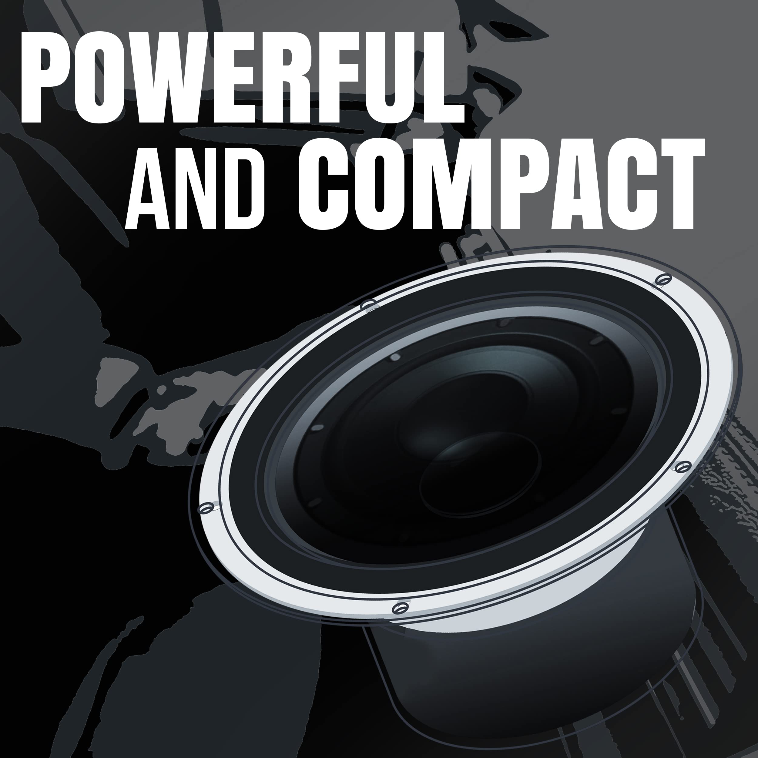 Light Harmonic 8 Inch Premium Sound System Stereo Kit for Car | x1 High Efficiency 850 Watt Subwoofer Speaker | Perfect for High Bass & Loud Music | Tech for Music Lovers | Easy Install (1 Unit)