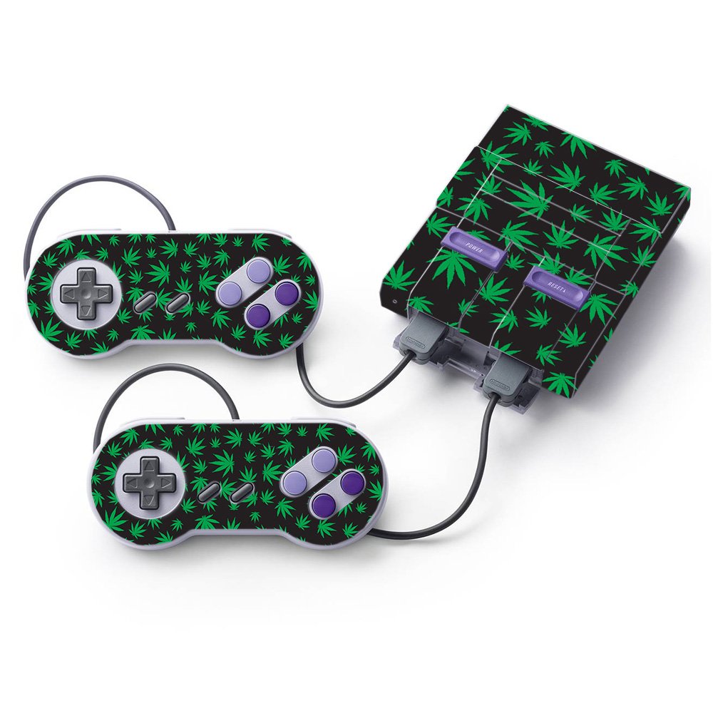 MightySkins Skin Compatible with Nintendo Super NES Classic - Marijuana | Protective, Durable, and Unique Vinyl Decal wrap Cover | Easy to Apply, Remove, and Change Styles | Made in The USA