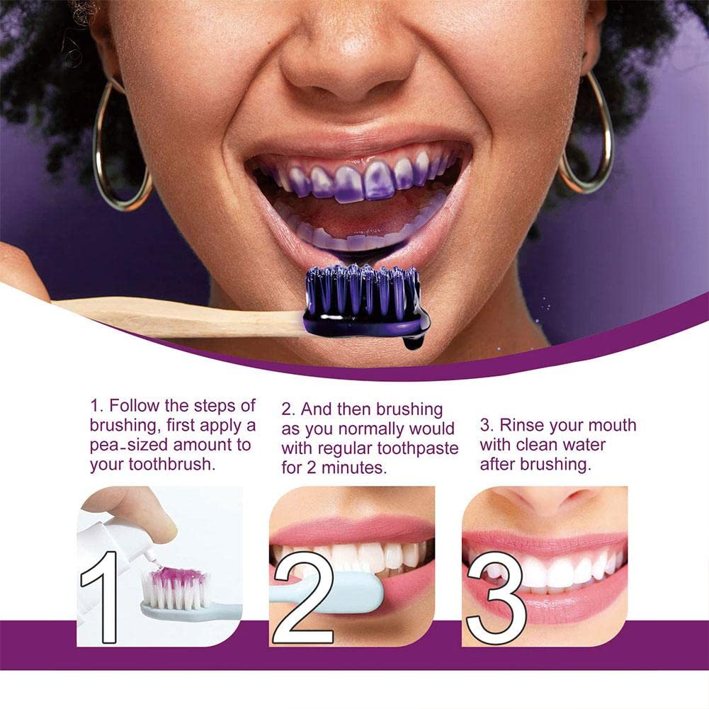 Colour Corrector Purple Teeth Whitening,Tooth Stain Removal, Teeth Whitening Booster,Teeth Whitening Brightening Toothpaste
