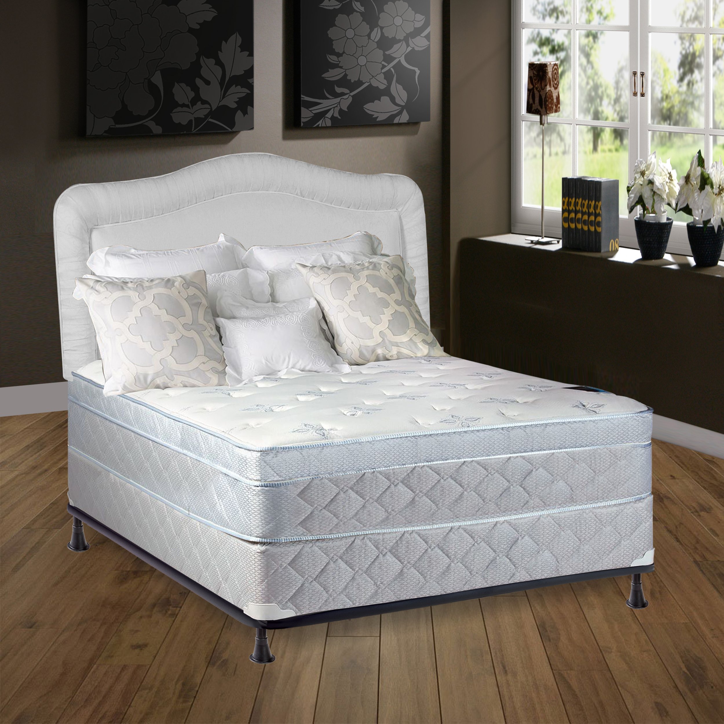 Continental Sleep 10-Inch Plush Foam Encased Hybrid Eurotop Innerspring Fully Assembled Mattress, Full XL