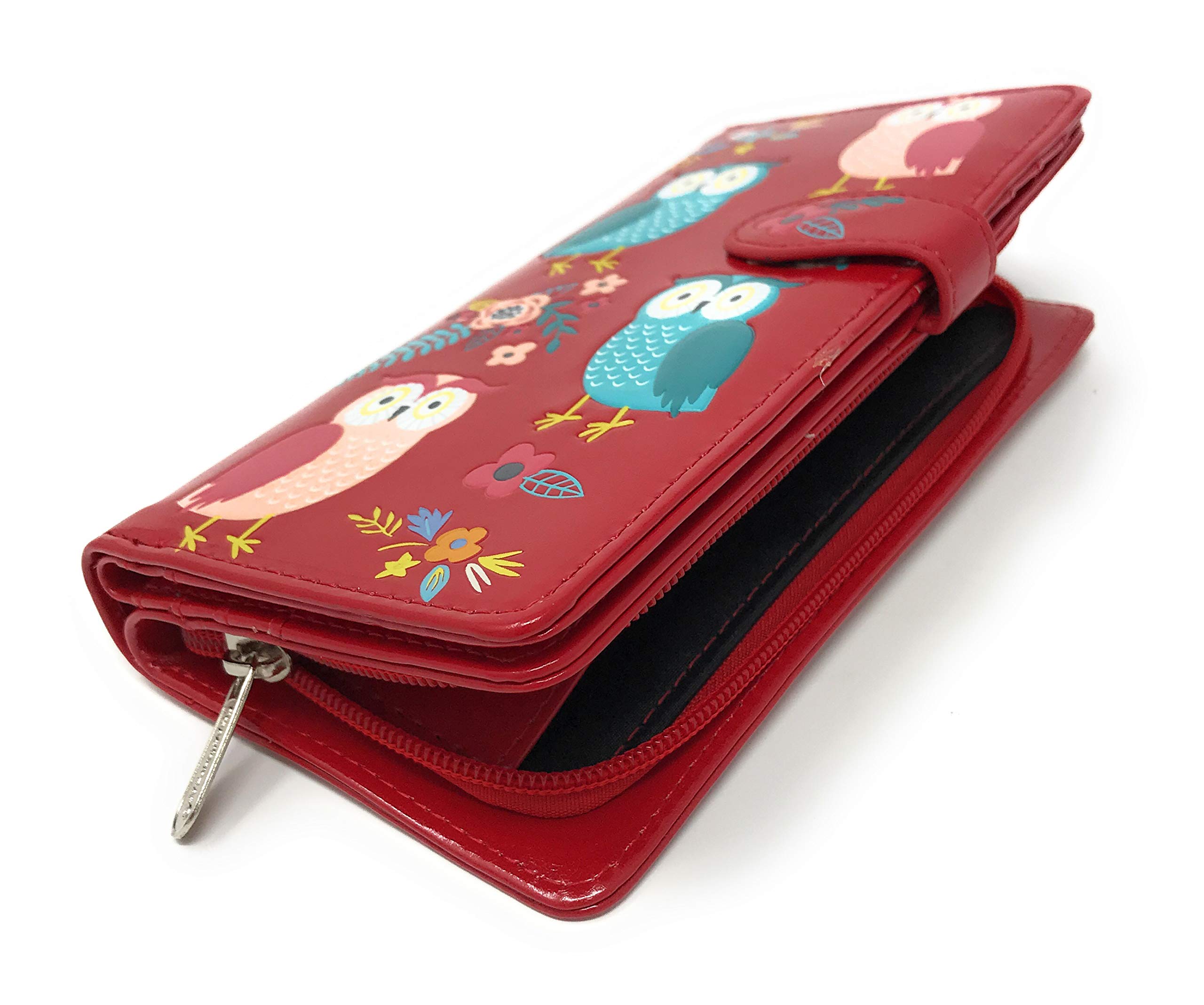 Owl Garden Large Women's Wallet Red