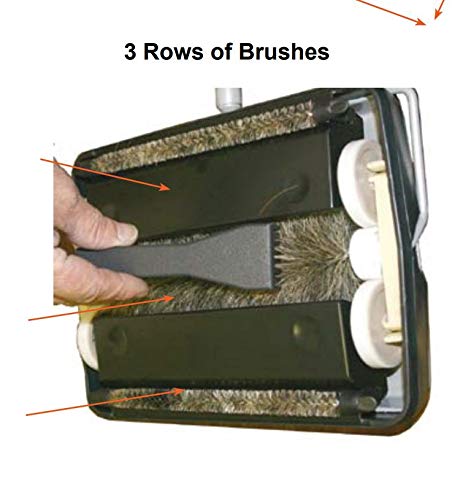 Dust Care DC 1001 Non Electric Commercial Grade Carpet Sweeper with Clean Out Comb On-Board, 3 Brush System