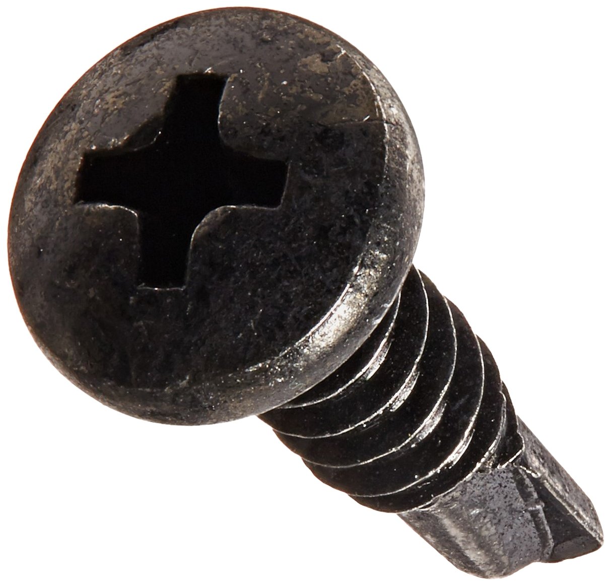 Small Parts 1012KPPBZ Steel Self-Drilling Screw, Black Zinc Plated Finish, Pan Head, Phillips Drive, #3 Drill Point, #10-16 Thread Size, 3/4" Length (Pack of 100)
