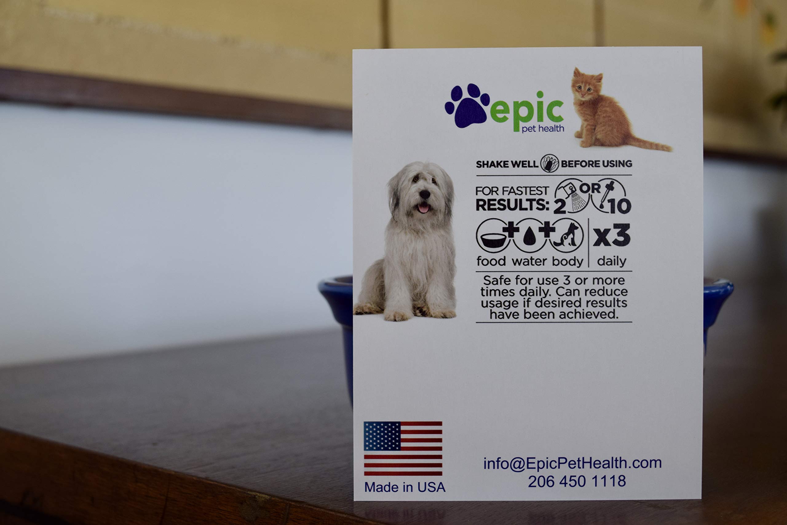 Epic Pet Health Clear - Reduces Allergies and Coughing Natural Electrolytes for a Healthy Immune System for All Animals Easy to Use Flavorless (2 oz Spray)