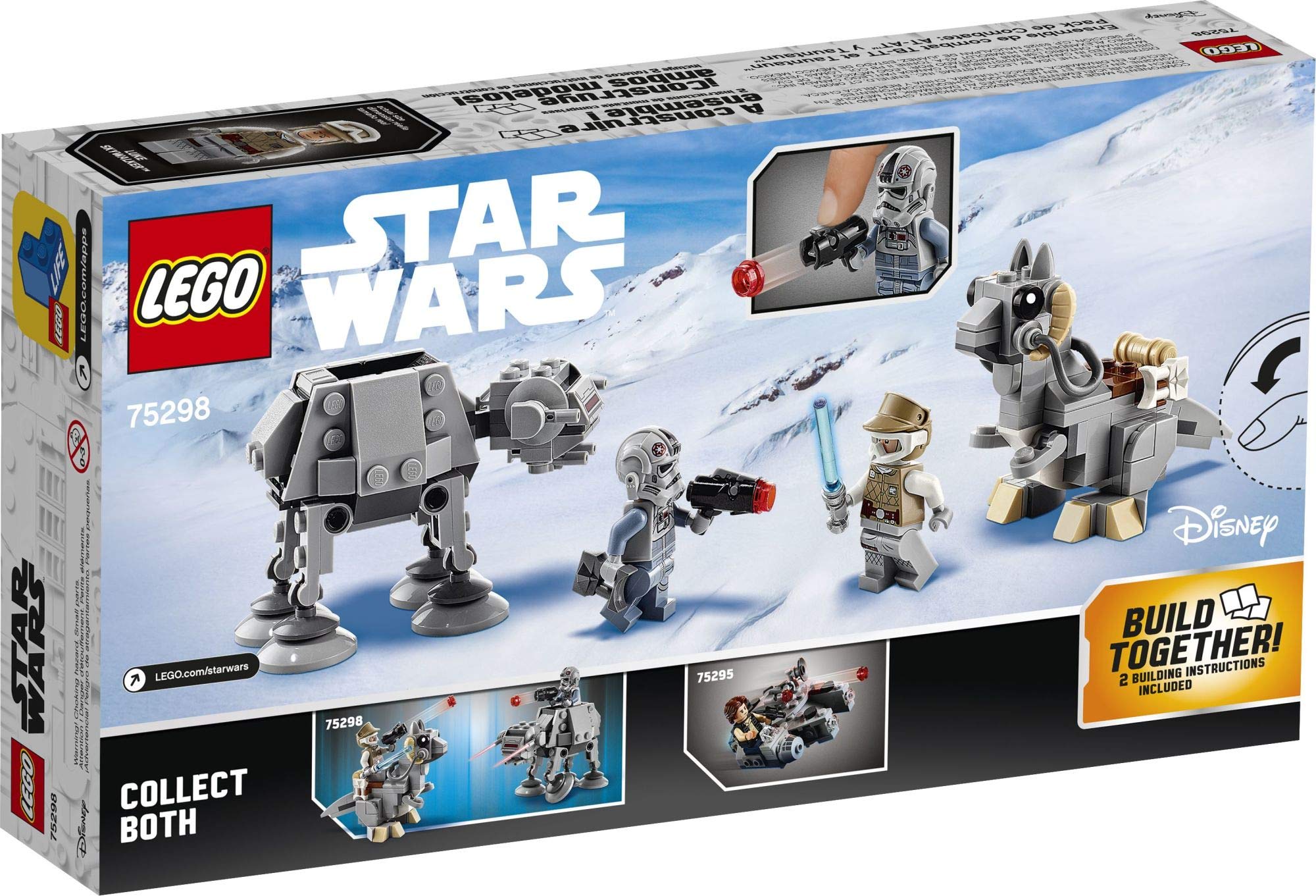 LEGO Star Wars at-at vs. Tauntaun Microfighters 75298 Building Kit; Awesome Buildable Toy Playset for Kids Featuring Luke Skywalker and at-at Driver Minifigures, New 2021 (205 Pieces), Multicolor