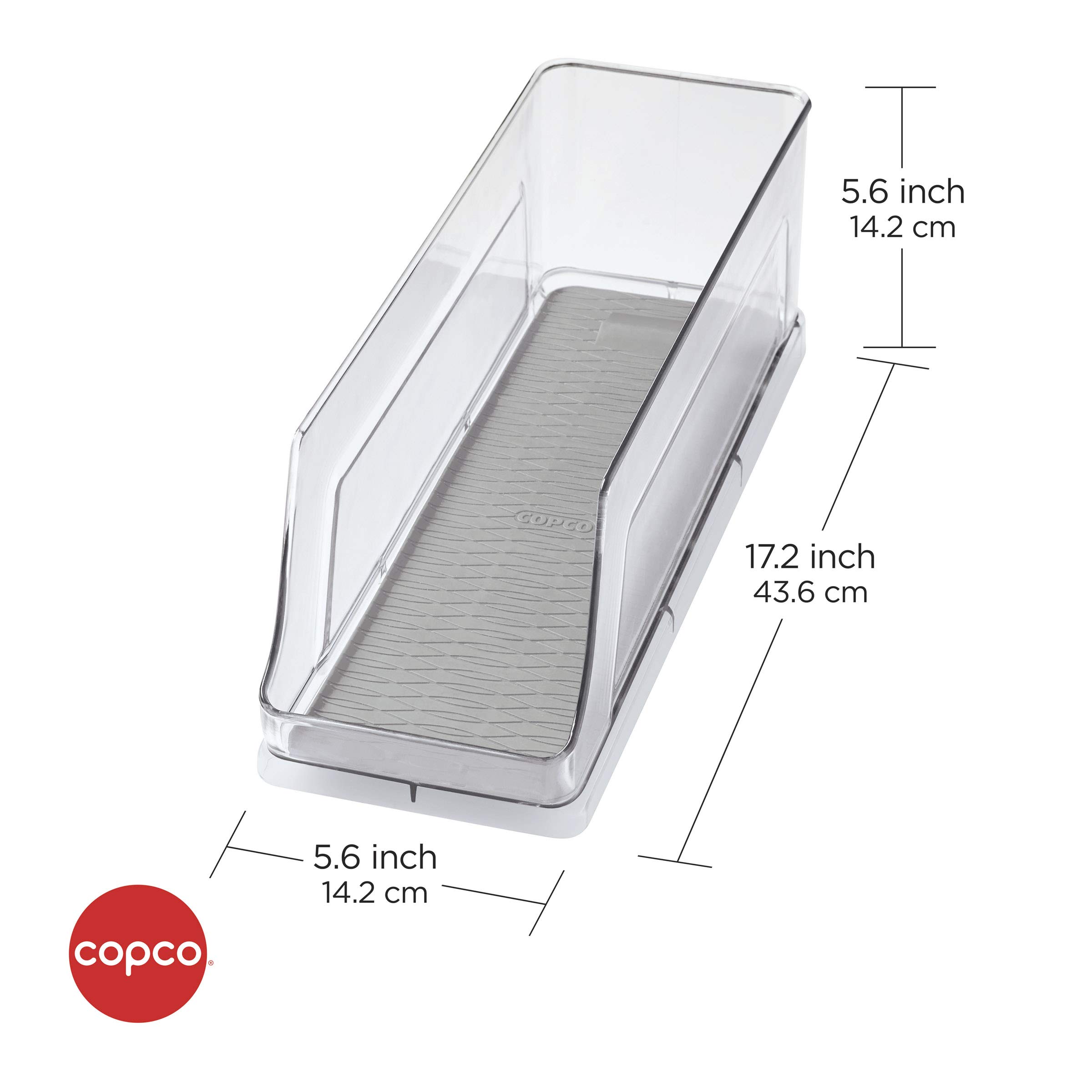 Copco Can Fridge Bin, 17.2x5.6x5.6-Inch, Clear