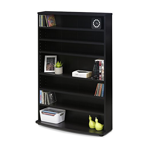 FURINNO JAYA 6-Tier Multimedia Storage Tower, Espresso