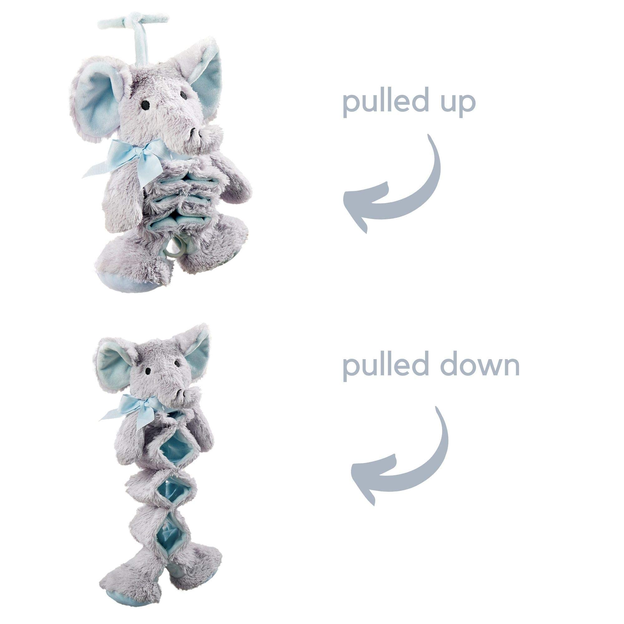 Lil' Llama Baby Musical Pull Toy - Infant Baby Elephant Musical Toy for Crib or Playpen Plays Brahms Lullaby - Entertain Baby with Music – Pull-Down Musical Toy - Soft Pull String Musical Toy
