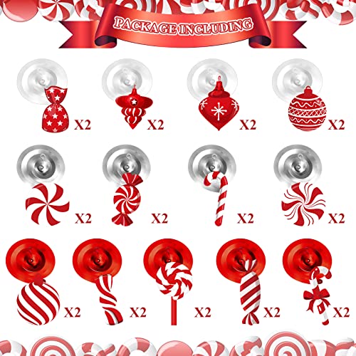Christmas Peppermint Candy Hanging Decorations Christmas Candies Ceiling Hanging Swirls Xmas Party Ceiling Whirl Streamers For Home Winter Holiday Christmas Party Decor (Red White,Mixed Candy)