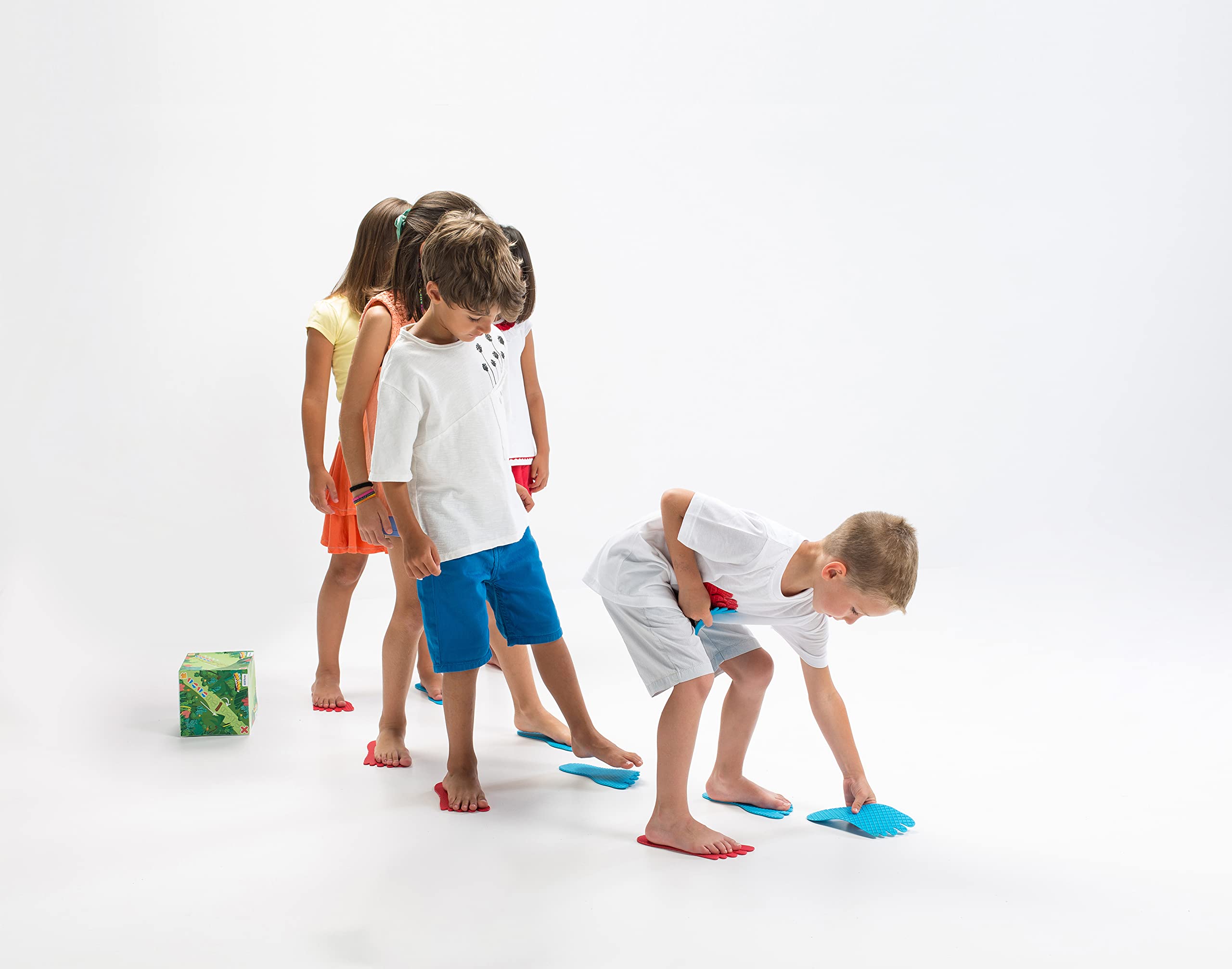 Miniland Educational - Follow The Big Foot Game - Balance, Coordination, And Concentration Activity For Preschool Kids, Promotes Teamwork Plus Cooperation In A Fun Interactive Playset