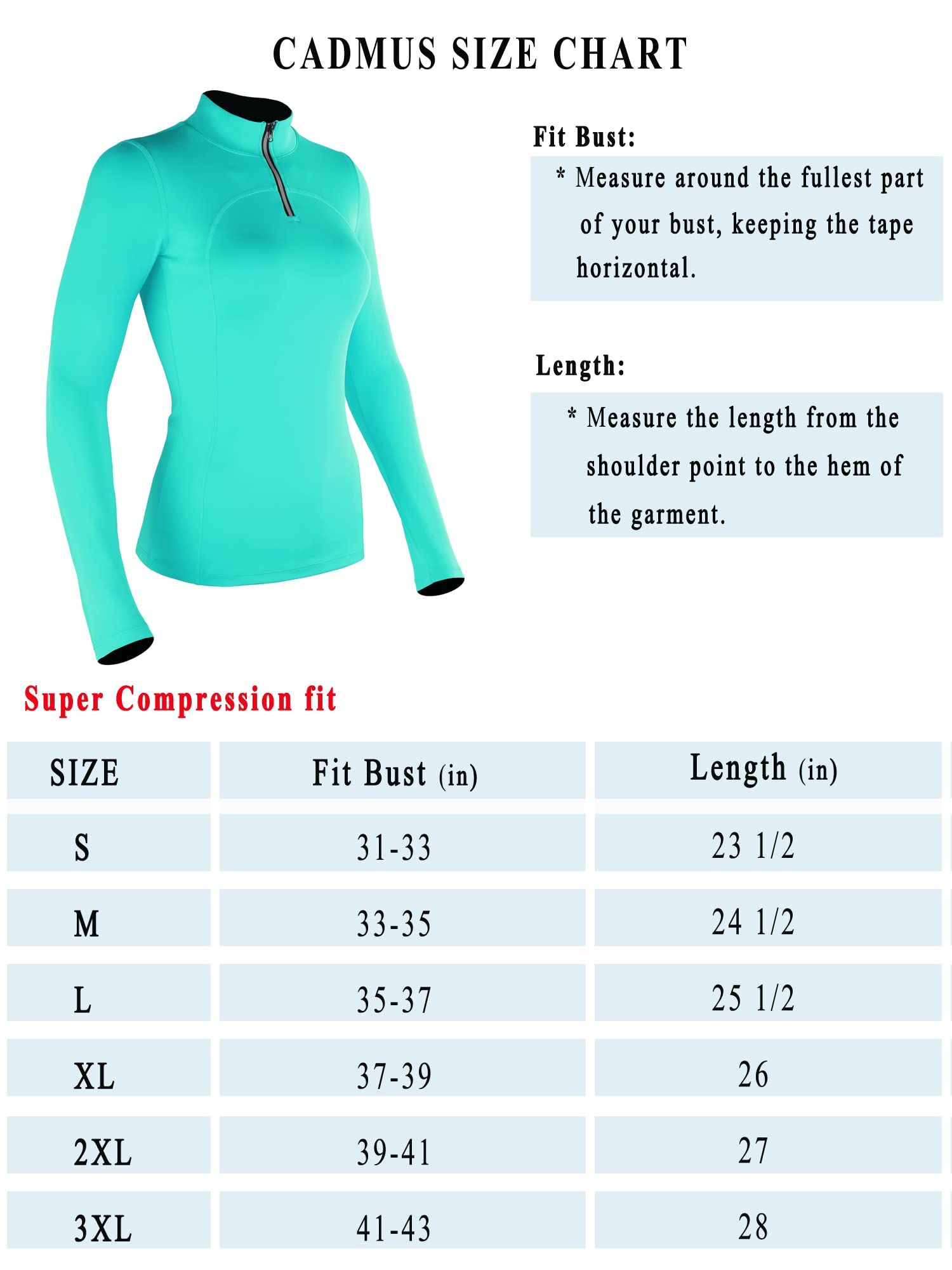 CADMUS Compression Long Sleeve Shirts for Women Workout Hiking Shirts, 3 Pack, Black & Grey & Blue, 2XL