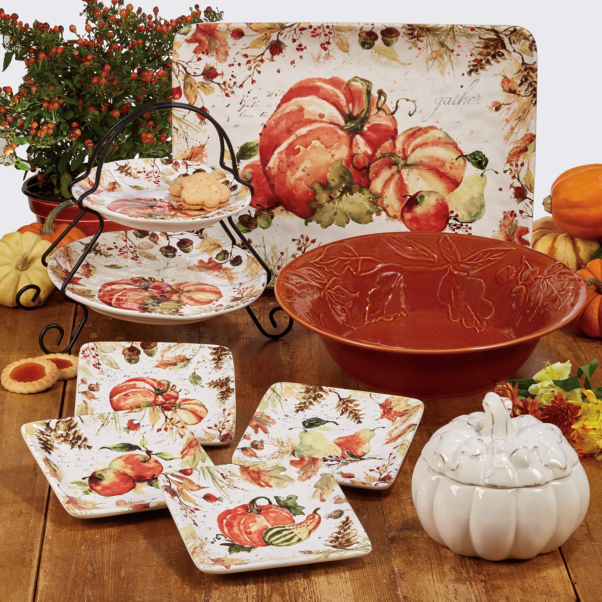 Certified International Harvest Splash Dinnerware,Dishware, Multicolored, Large