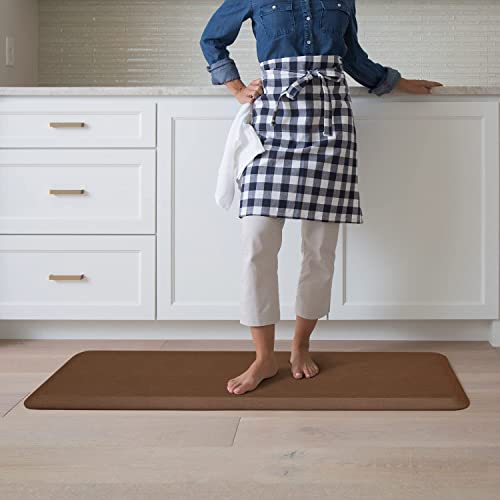 NewLife by GelPro Anti-Fatigue Designer Comfort Kitchen Floor Mat, 20x48β, Grasscloth Java Stain Resistant Surface with 3/4β Thick Ergo-foam Core for Health and Wellness