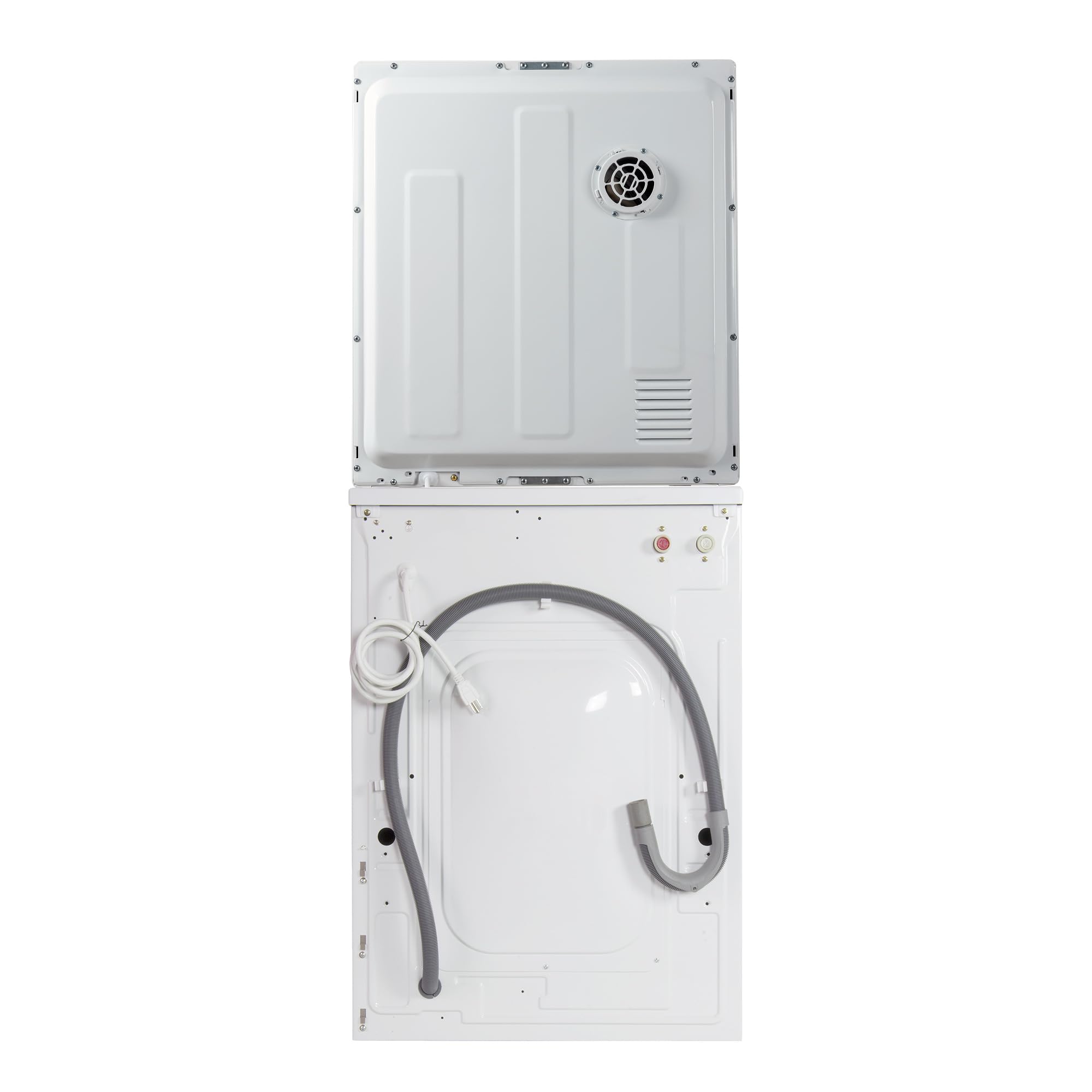 Equator 110V Compact Set Digital Washer 1.57cf + Vented Sensor Knob Dryer 3.5cf in White