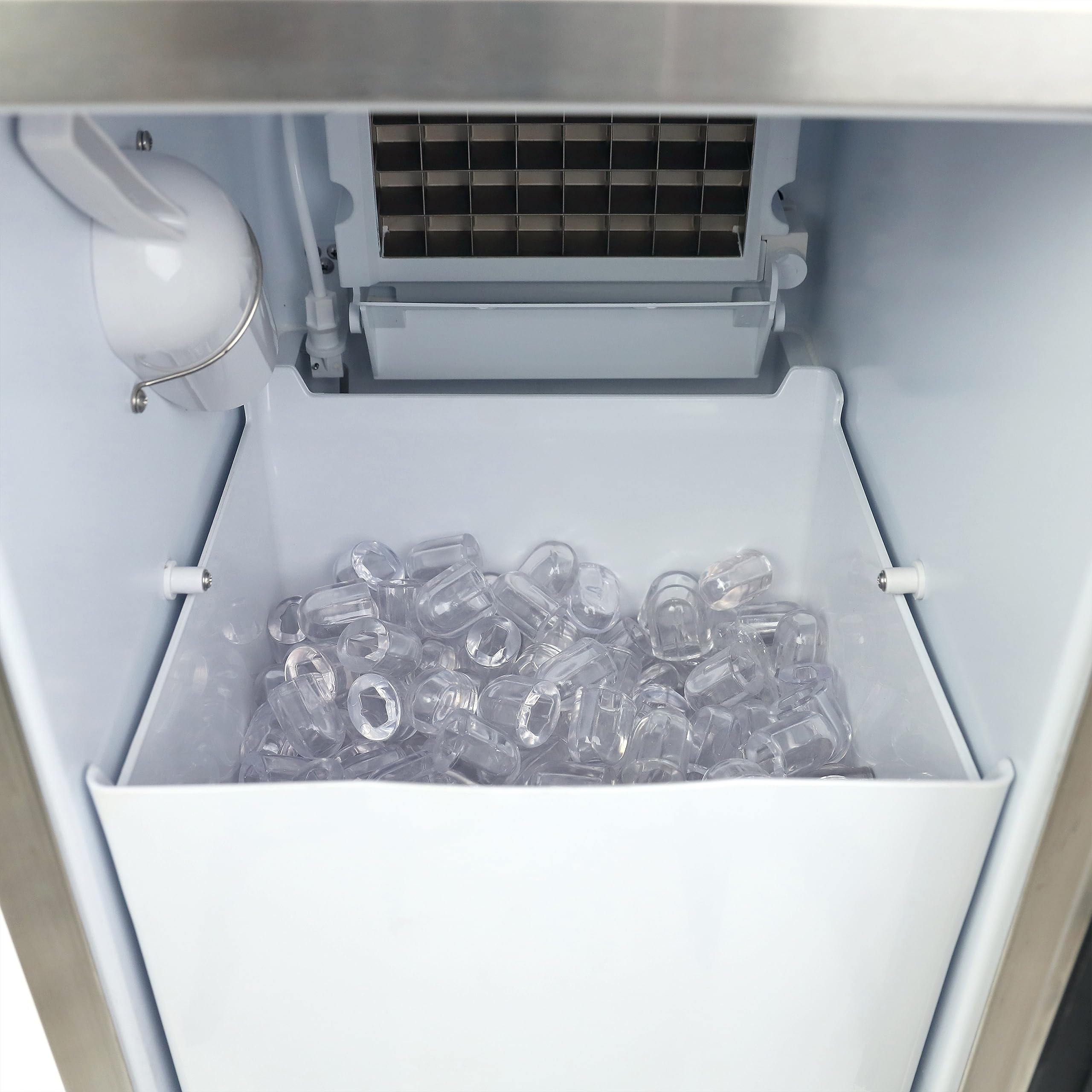 DUURA Elite Outdoor Built-in Ice Maker in Stainless Steel | Large Clear Ice Cubes, 25 lbs. Freezer Storage, Under Counter or Cabinet | Ice Machines, Commercial, for Home Kitchen