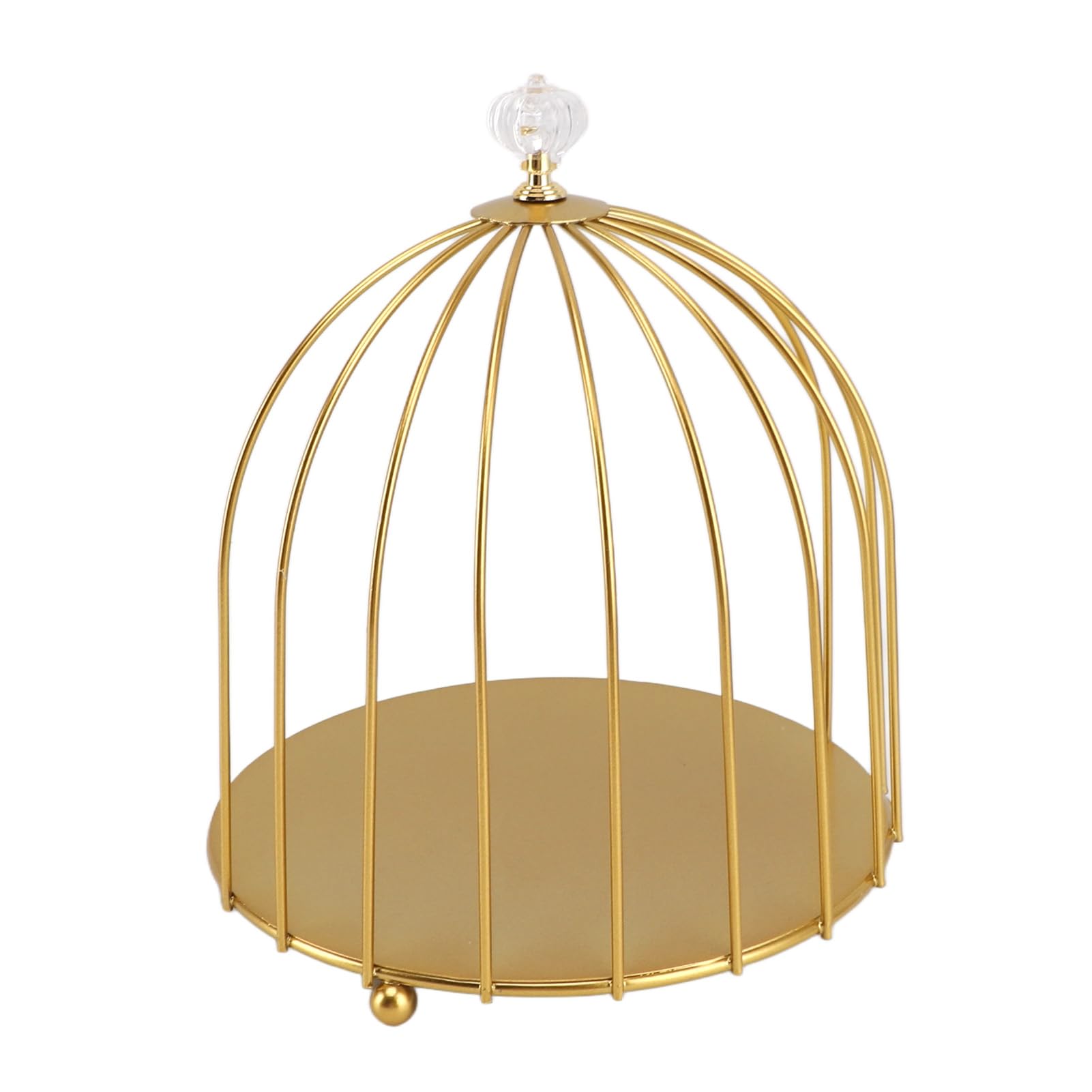 Dpofirs Bathroom Organizer Countertop, 2 Tier Iron Cosmetic Display Case for Bathroom Vanity Countertop, Vanity Tray Gold Birdcage Makup Organizer, Makeup Tray Cosmetic Rack Jewelry