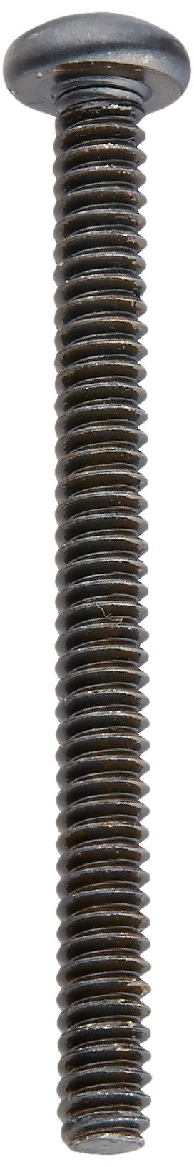 Small Parts Steel Pan Head Machine Screw, Black Oxide Finish, Meets ASME B18.6.3, #1 Phillips Drive, #4-40 Thread Size, 1-1/4" Length, Fully Threaded, Import (Pack of 100)
