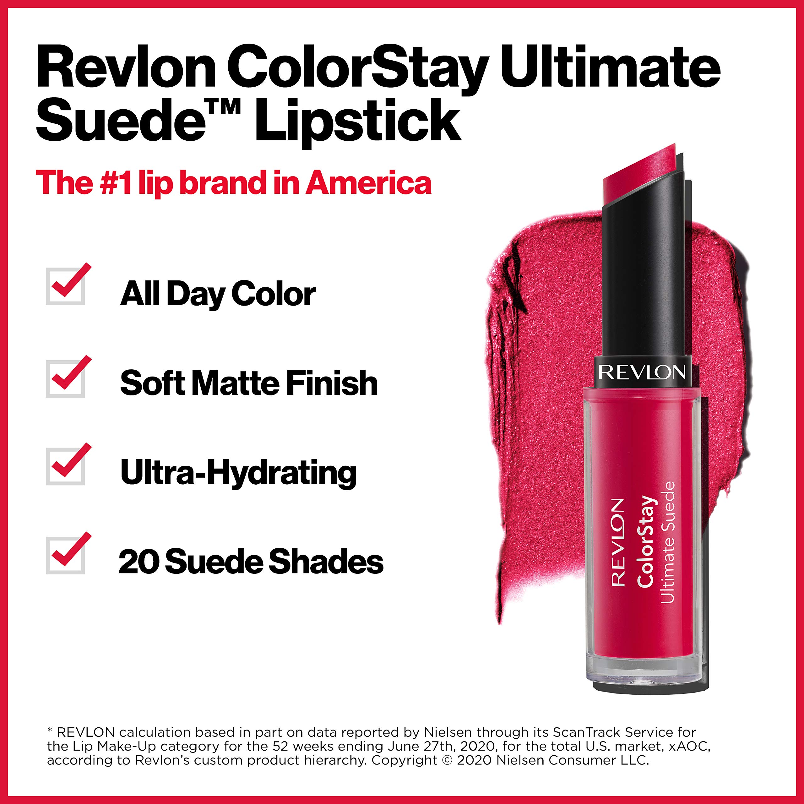 REVLON ColorStay Ultimate Suede Lipstick, Longwear Soft, Ultra-Hydrating High-Impact Lip Color, Formulated with Vitamin E, Private Viewing (090), 0.09 oz