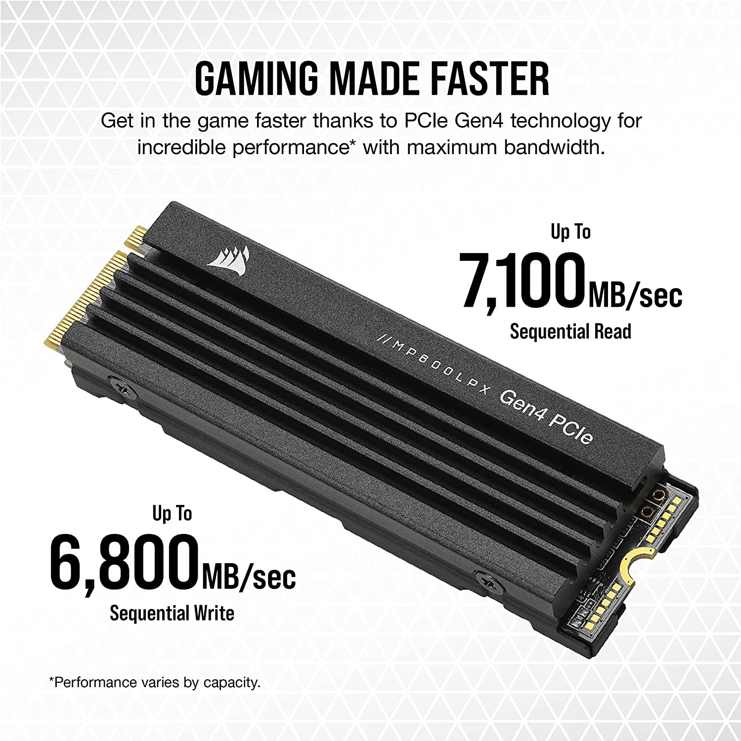 Corsair 4TB M.2 NVMe PCIe Gen4 SSD - Optimized for PS5, Up to 7,100MB/s Read & 5,800MB/s Write Speeds