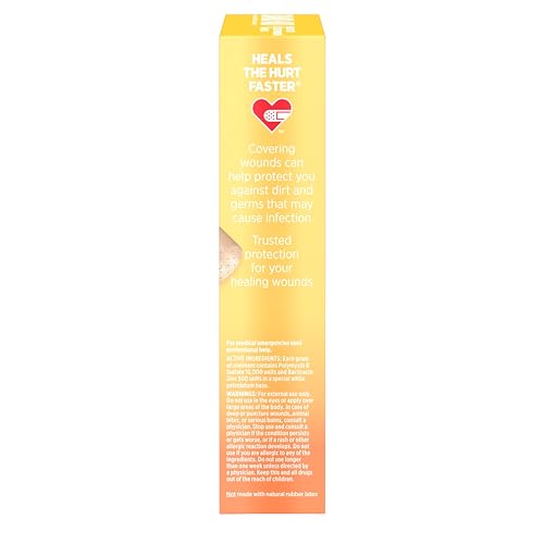 Band-Aid Brand Adhesive Bandages Infection Defense with Neosporin Antibiotic Ointment, for Wound Care and First Aid, Extra Large, 8 ct