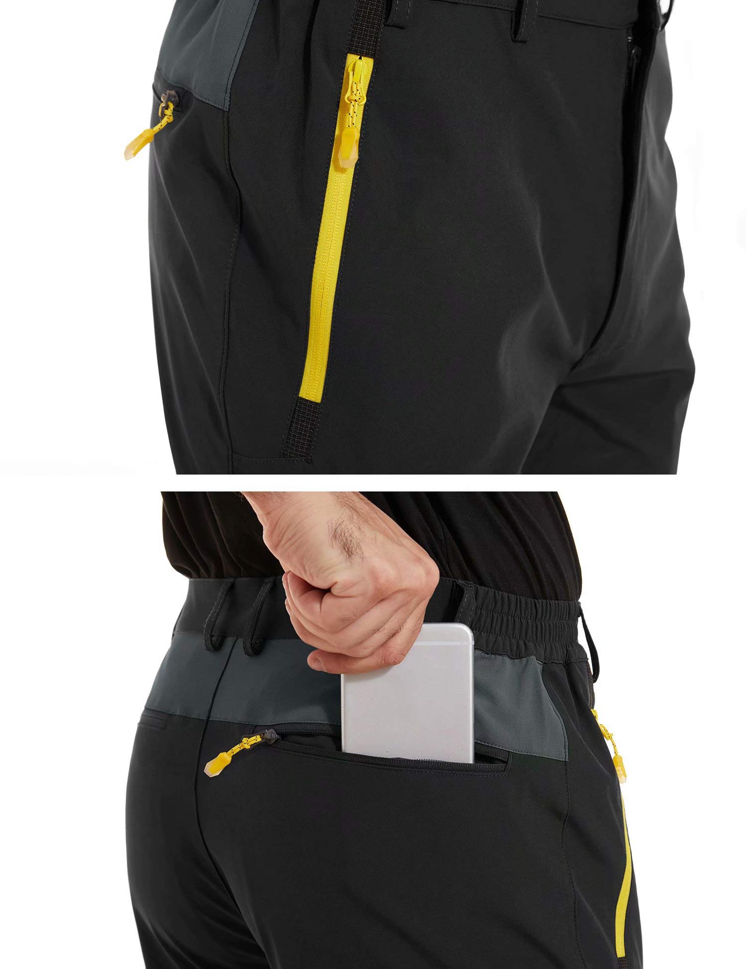 BIYLACLESEN Hiking Pants Mens Spring Fall Outdoor Pants Waterproof Pants Work Pants for Men Fishing Pants Travel Pants Tactical Pants Men
