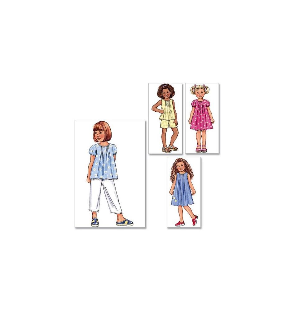 BUTTERICK PATTERNS B4176 Children's/Girls' Top, Dress, Shorts and Pants, Size 2-3-4-5