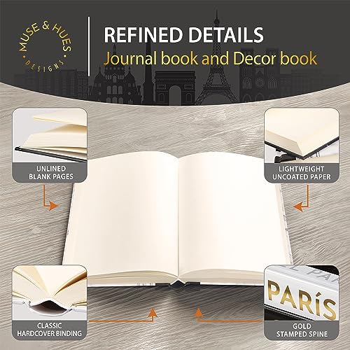 Decorative Books for Home Decor β Hardcover Faux Book Decor, Gold Foil Stamping Titles, Set of 3 β as Coffee Table/Entryway Table/Book Shelf Decor