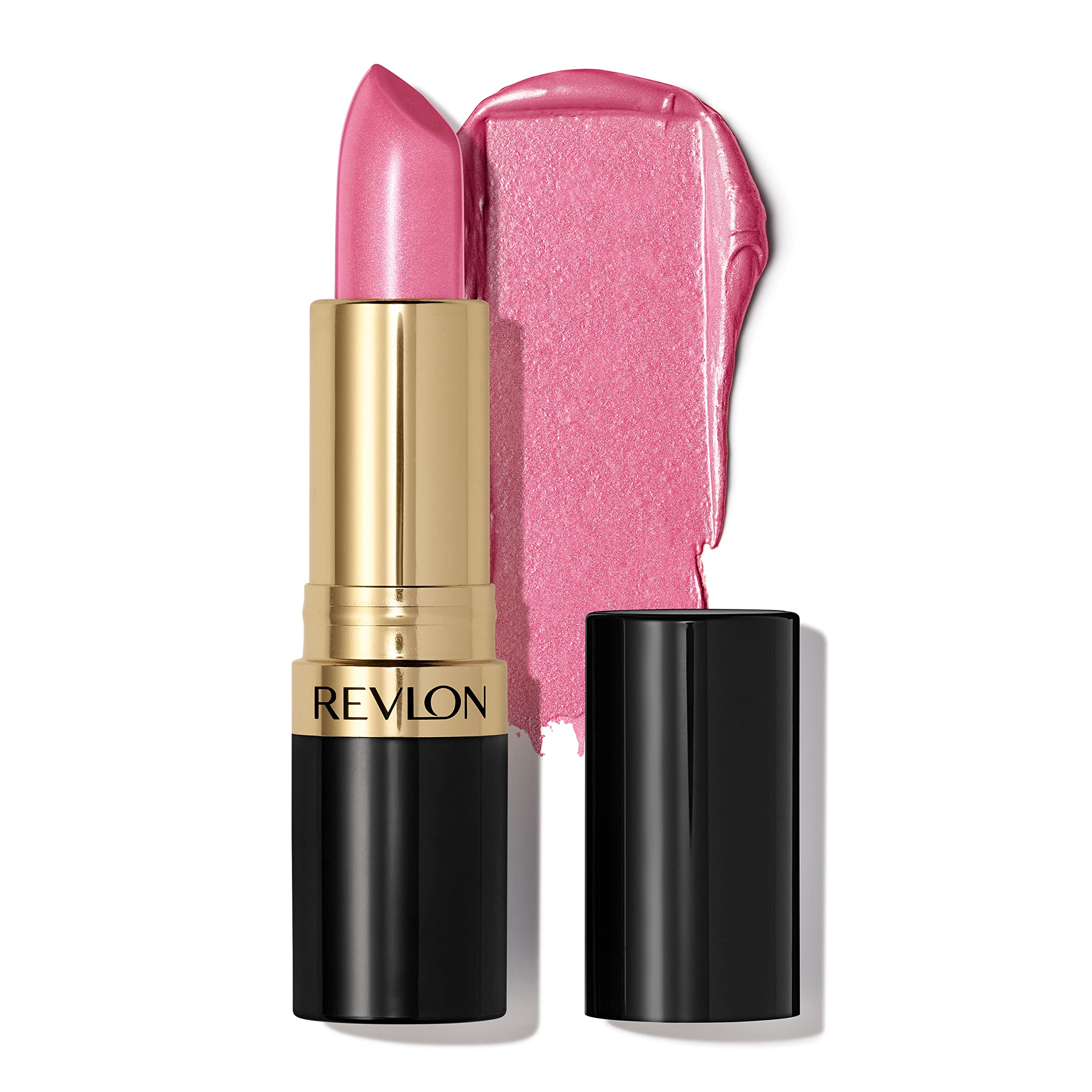 Revlon Lipstick, Super Lustrous Lipstick, Creamy Formula For Soft, Fuller-Looking Lips, Moisturized Feel in Pinks, Gentlemen Prefer Pink (450) 0.15 oz
