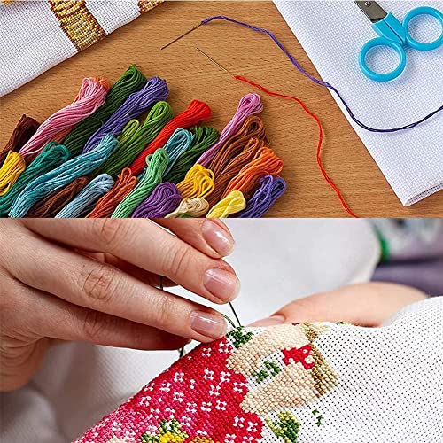 DAICHEL Cross Stitch Kits for Adults - Stamped Crossstitching Kits Preprinted 11 Count Cross-Stitch Kit for Beginner, 11CT Prestamped Easy Pattern Needlepoint Kits Crafts for Decor 11.8x15.7inch