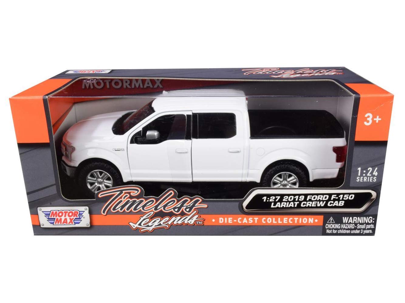 Motormax 2019 Ford F-150 Lariat Crew Cab Pickup Truck Red 1/24-1/27 Diecast Model Car