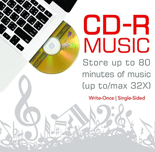Maxell β 625335, Premium Quality Noise free Surface Playback Recordable CDs 700Mb Storage β 32x, Write Speed 80 minutes - Blank CDs, CD Storage & Reusable Spindle Case Holder β 30 Pack, Gold