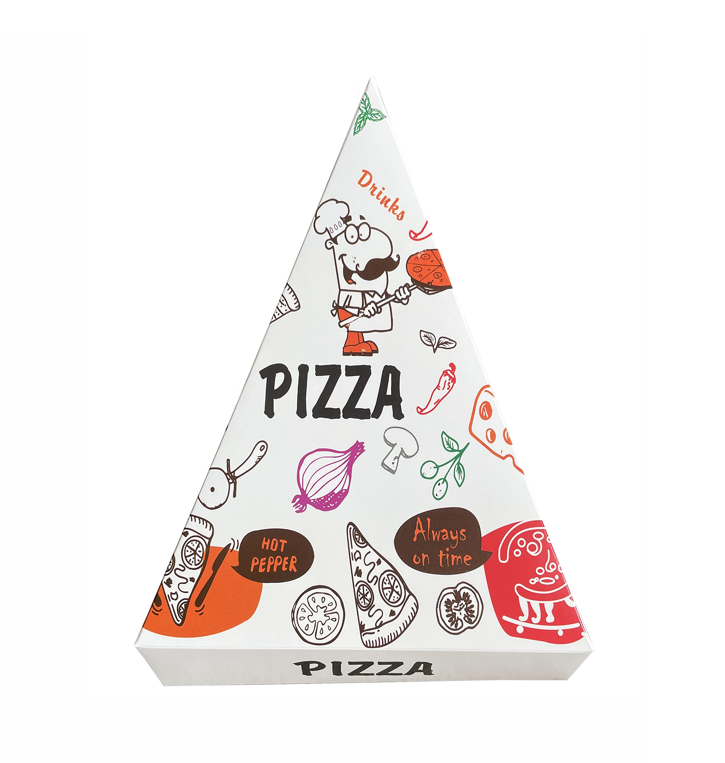 Caixa de pizza, caixa de embalagem de pizza de peça única, resistente a óleo, reciclável, o pacote inclui 20 caixas revestidas de argila branca e 20 forros, 9-1/4 "L x 7-1/4" W x 1-3 /4 "H
