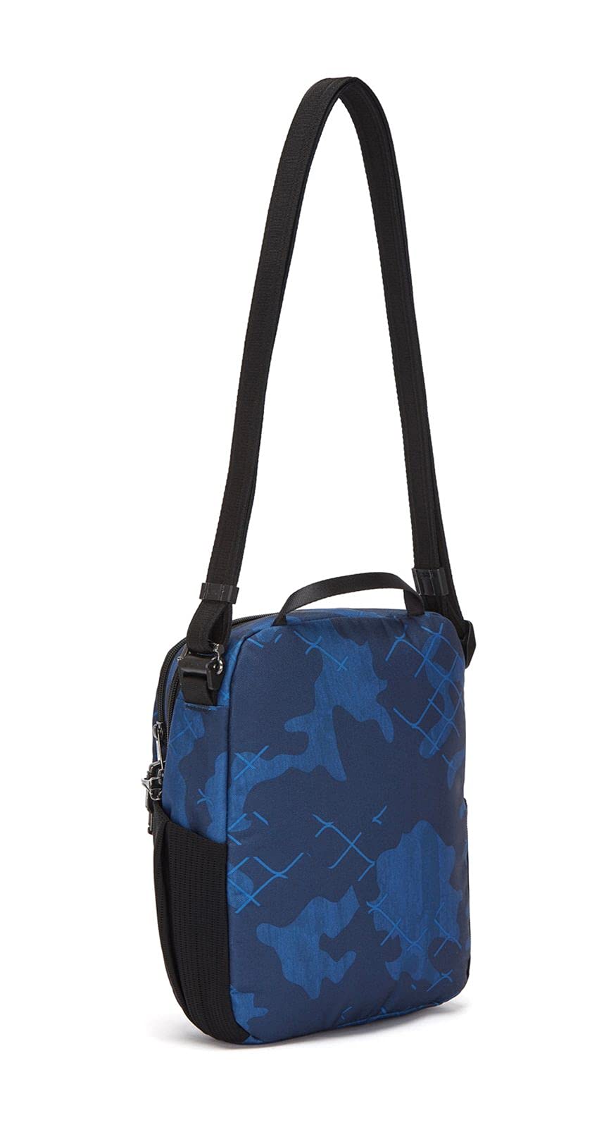 PacSafe Vibe 200 7.5 Liter Anti Theft Compact Travel Shoulder Bag-Fits 10.5 inch Tablet, Blue Camo