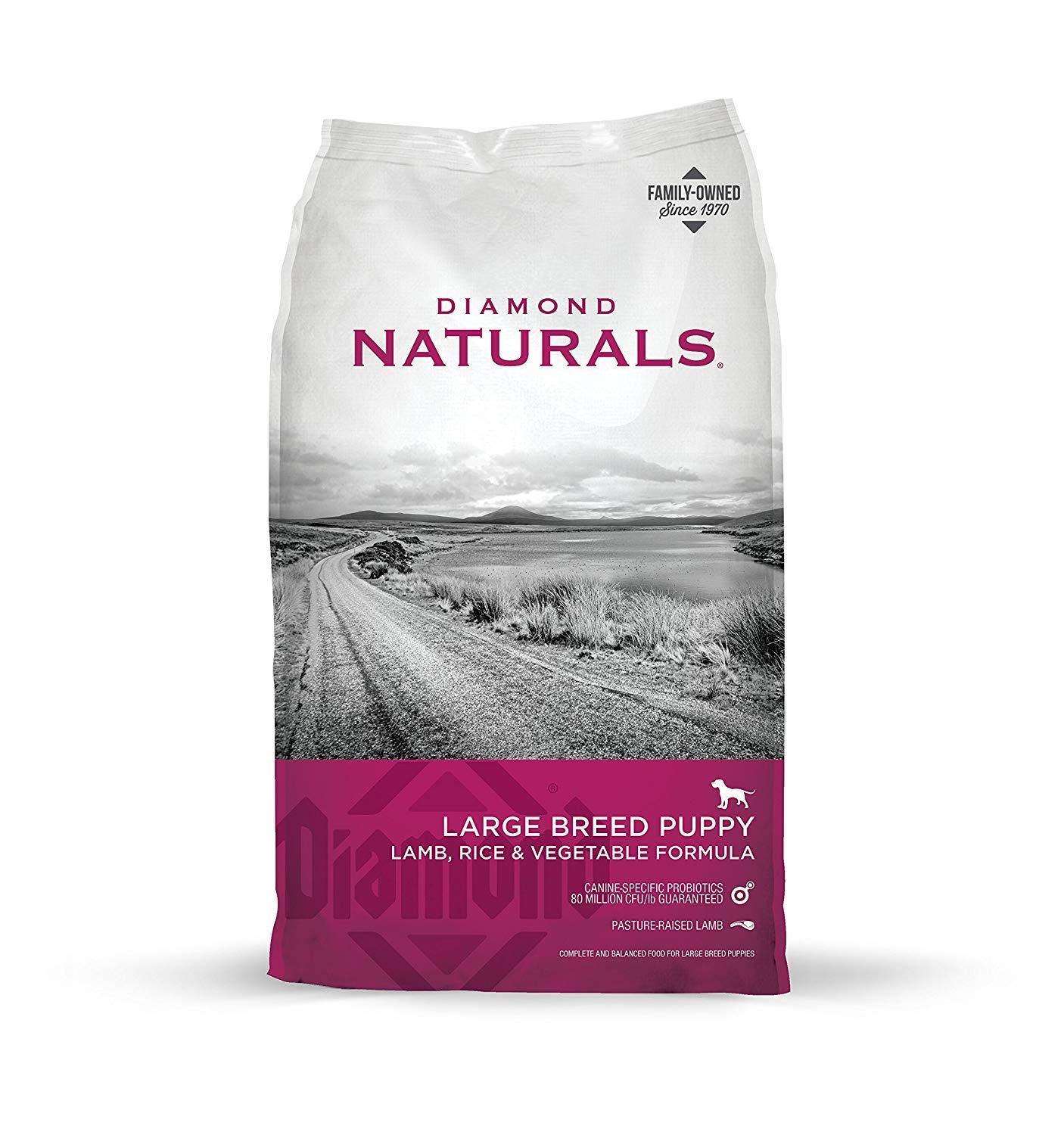 Diamond Naturals Large Breed Dry Puppy Food Real Lamb and Rice Protein, Probiotics, Superfoods, Antioxidants and Other Premium Ingredients to Support Health in Growing Puppies 20lb
