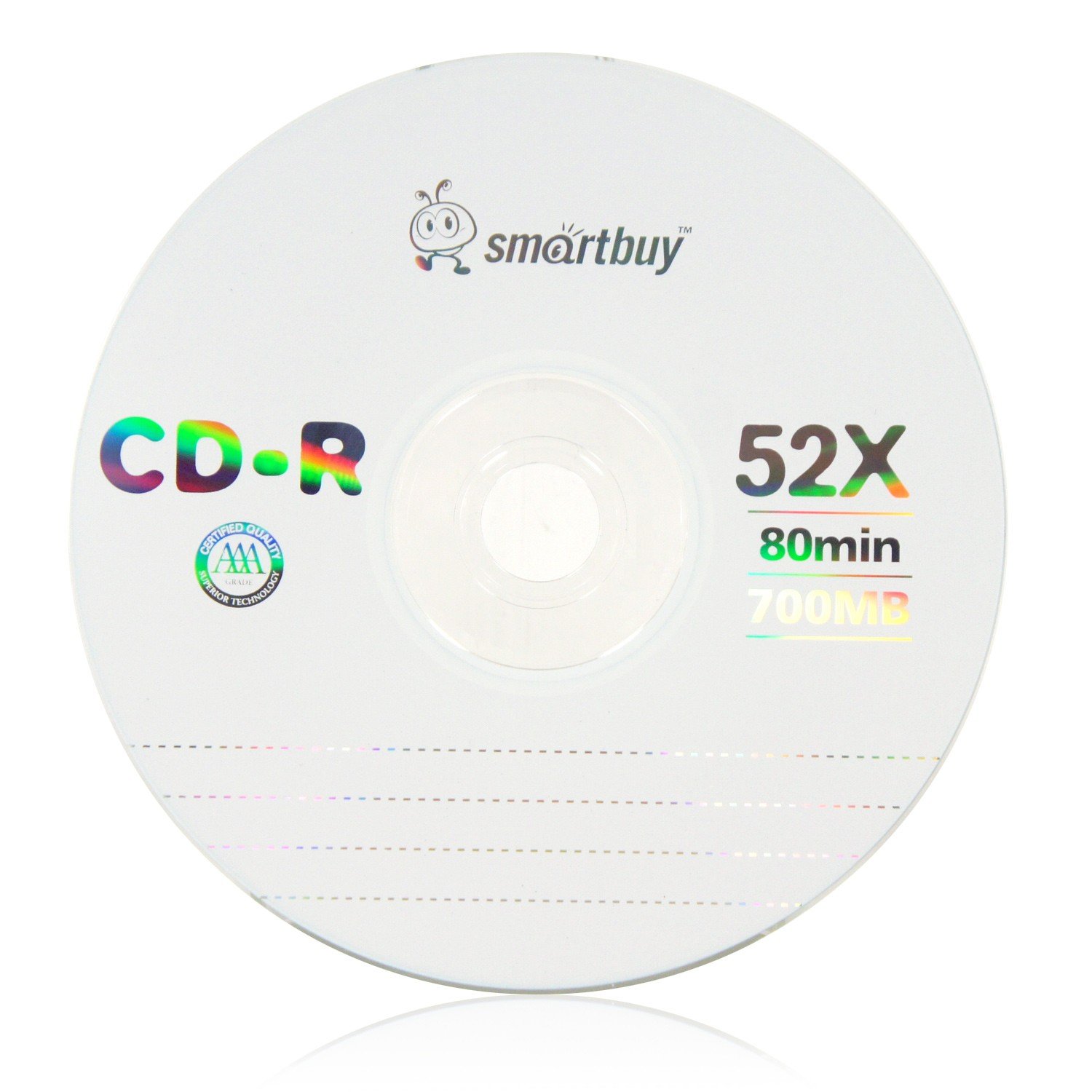 Smartbuy 1200-Disc 700MB/80Min 52x CD-R Logo Top Blank Data Recordable Media Disc