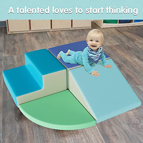 Building Blocks,Climb and Crawl Activity Play Set,Lightweight Foam Shapes for Climbing,Crawling and Sliding, Safe Foam Playset for Toddlers and Preschoolers (Pattern, 5pc)