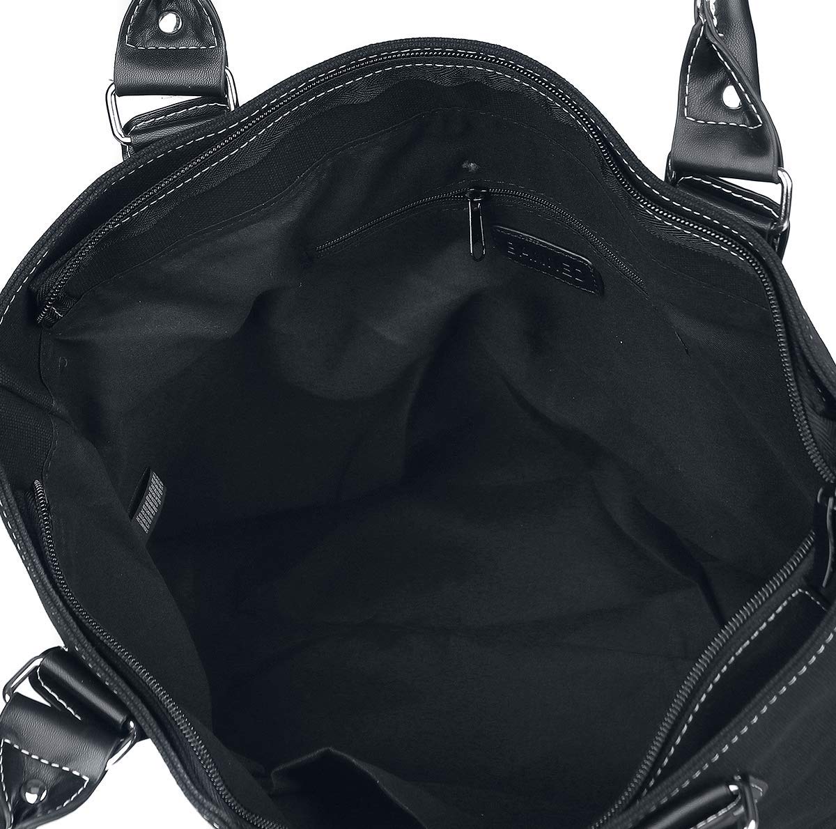 Lost Queen Women's Watch Skull Rose Shoulder Bag | Back in Black Handbag Purse