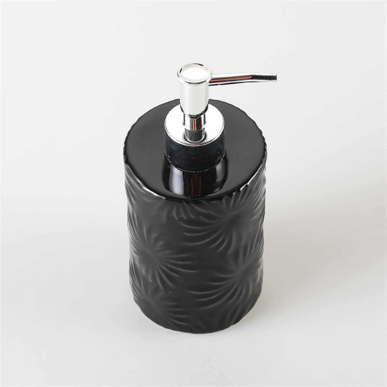 Black Soap Pump for Lotion Massage Essential Oil Dishwashing Soap Pressed Flower Soap Dispenser Ceramic Soap Bottle for Kitchen Farmhouse
