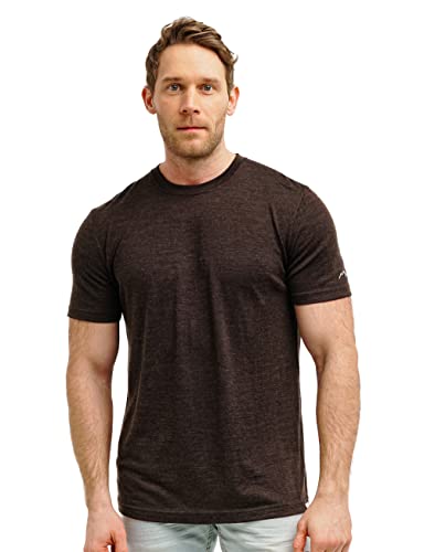 Merino.tech 100% Organic Merino Wool Lightweight Men's Base Layer Thermal T-Shirt (Metal, X-Large)