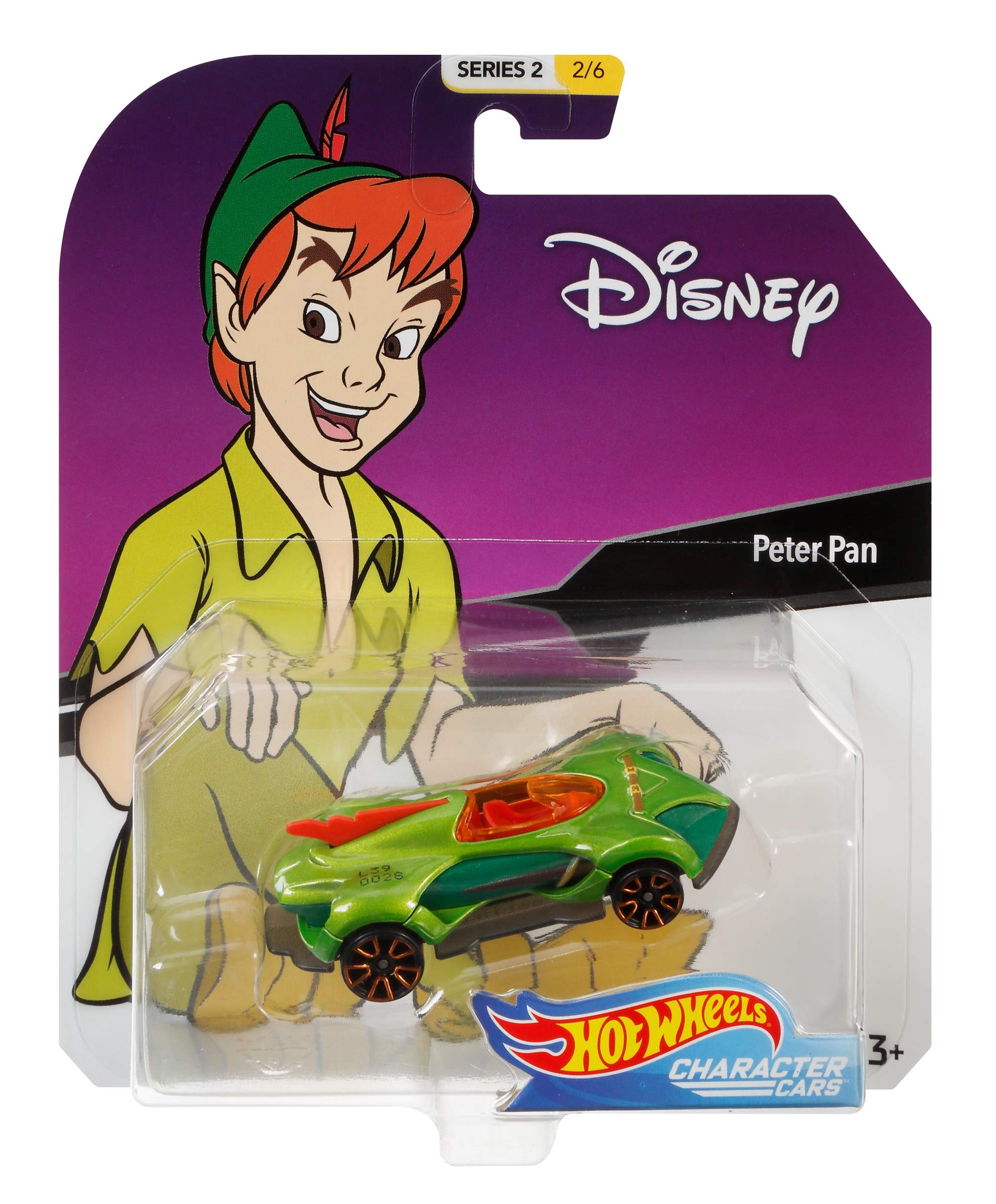 Hot Wheels Disney Peter Pan Character Diecast Car