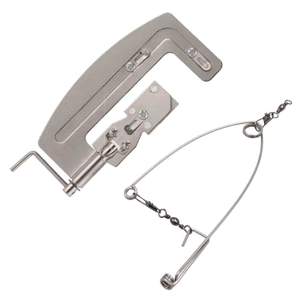 Biowlucn Automatic Fishing Hooks Line Tier + Hook Trigger Spring Machine Stainless Steel Fish Hook Line Knotter