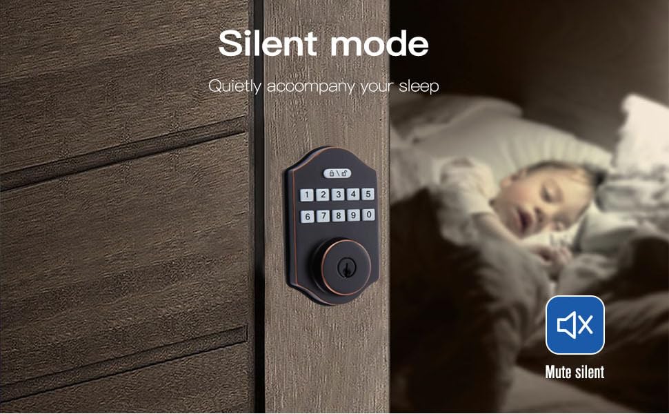 Fingerprint Door Lock - Keyless Entry Door Lock with Keypad - Electronic Deadbolt Keyed Entry - Front Door Lock - Combination Door Lock - Easy Installation - Satin Nickel (Handle Style)