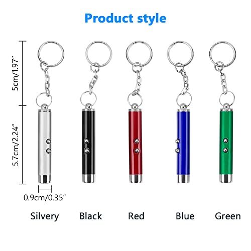 CHUQIANTONG 2-in-1 Cat Pet Toy Red LED Pointer Pen White Flashlight Torch Interactive Training Pen for Cat Dogs