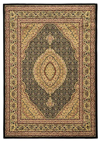 Linon Elegance Collection Elegance Mahi Black, 5' x 7'3"